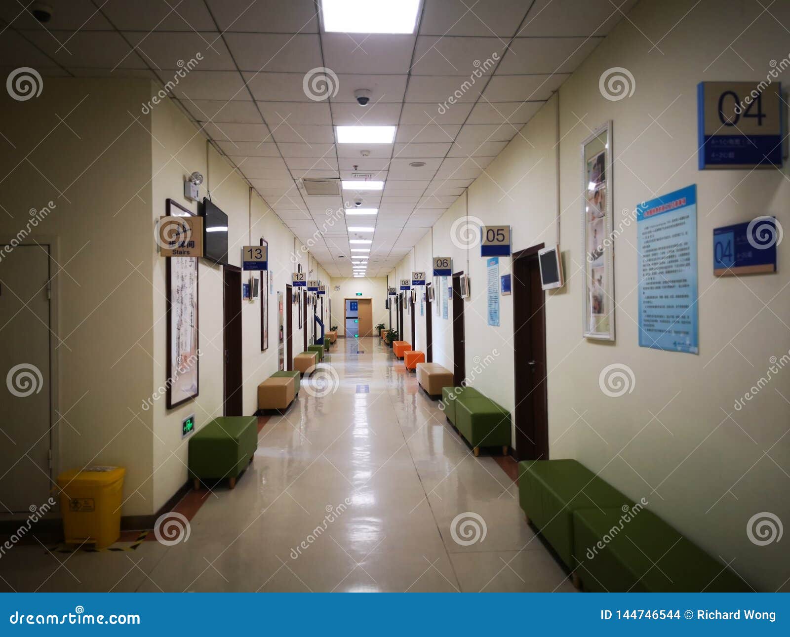 Inner View with Empty Passage in Hospital Editorial Stock Image - Image ...