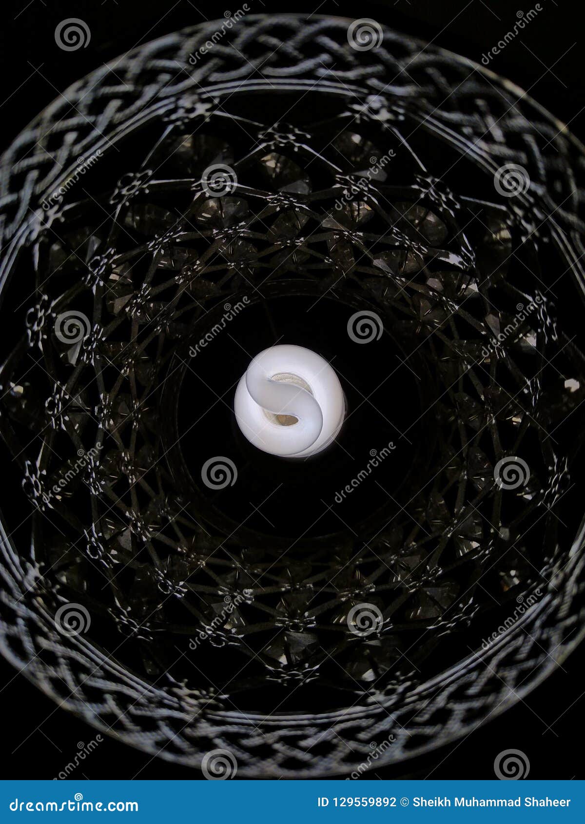 Inner View of Lamp from Top Stock Photo - Image of light, texture ...