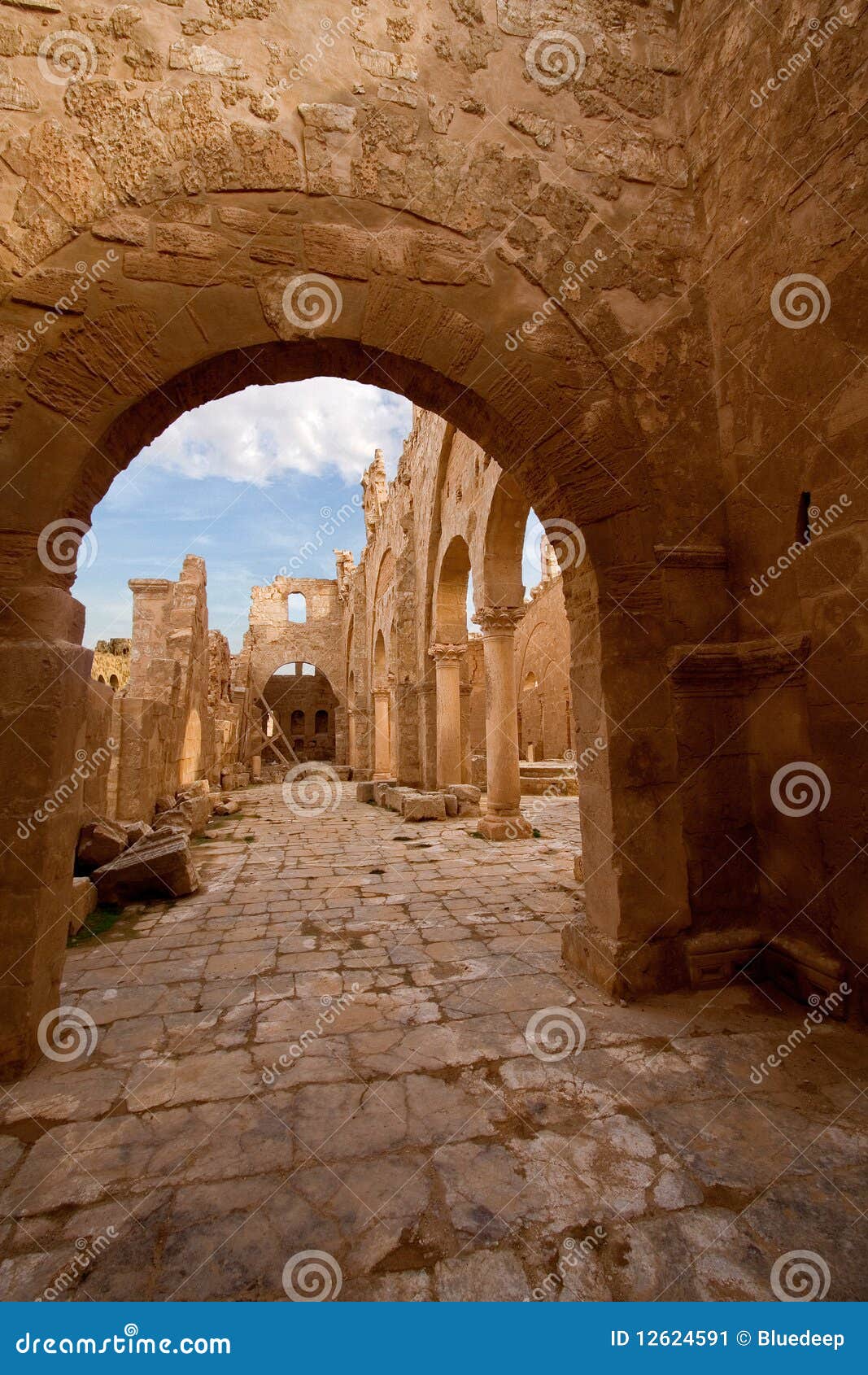 Inner View of St. Sergius Basilica Rasafa Stock Image - Image of asia ...