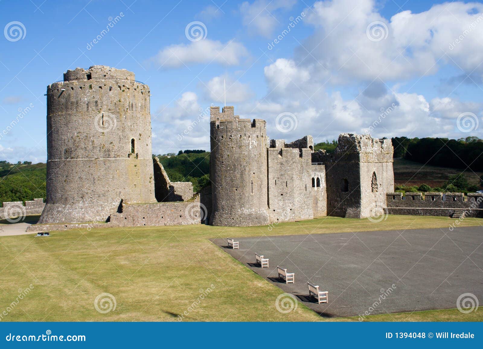 Inner Ward and Keep of Pembroke Castle Stock Photo - Image of defense ...
