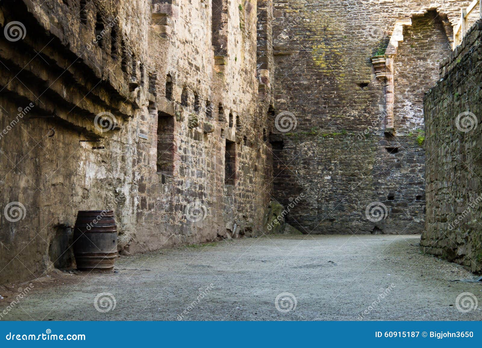 Inner Ward Of Medival Stone Castle Fortress Royalty-Free Stock Image ...
