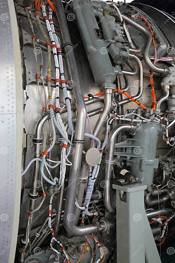 Inner Workings of a Jet Engine Stock Image - Image of wiring, airplane ...