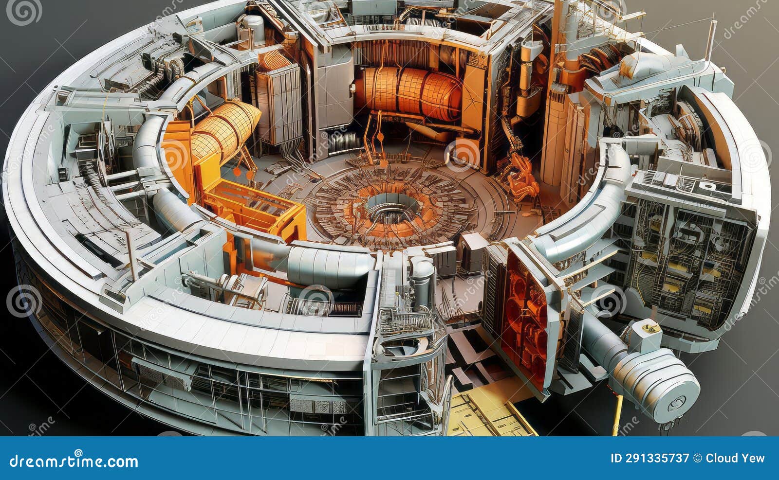 The Inner Workings of a Nuclear Reactor Stock Illustration ...