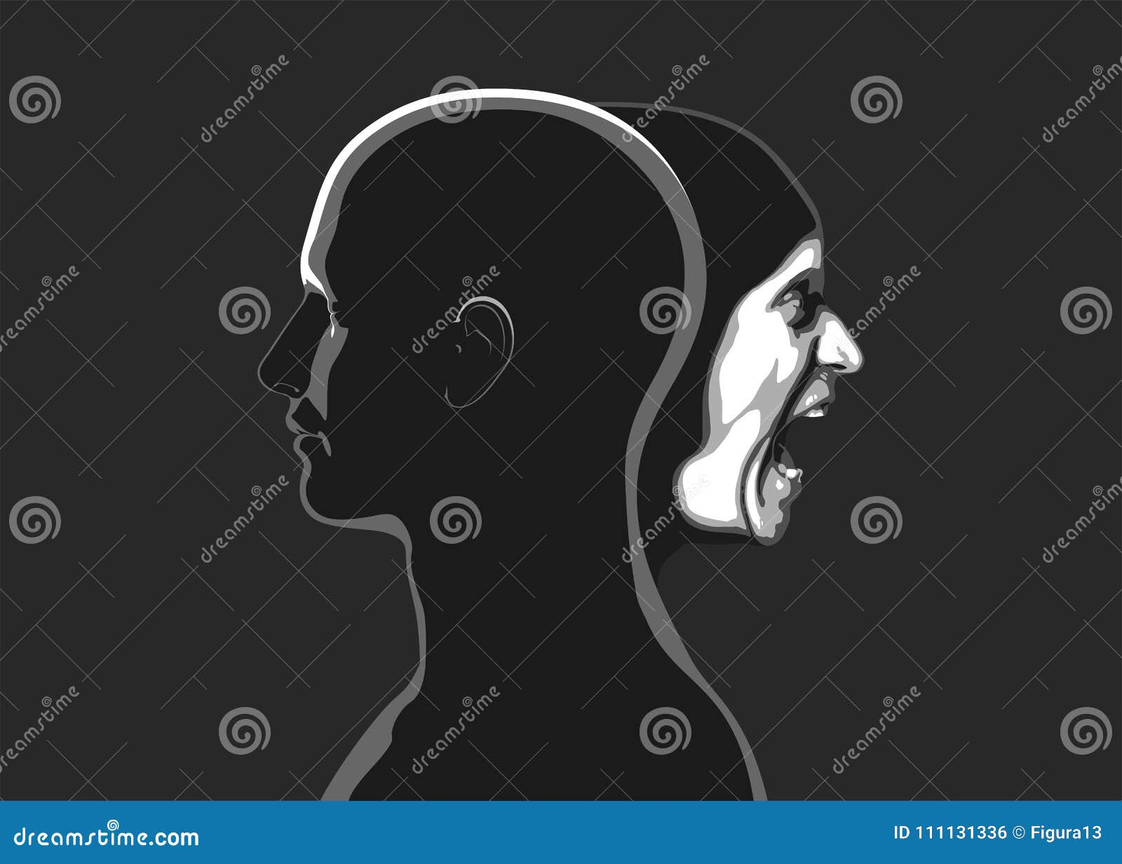 Inner world of man stock vector. Illustration of health - 111131336