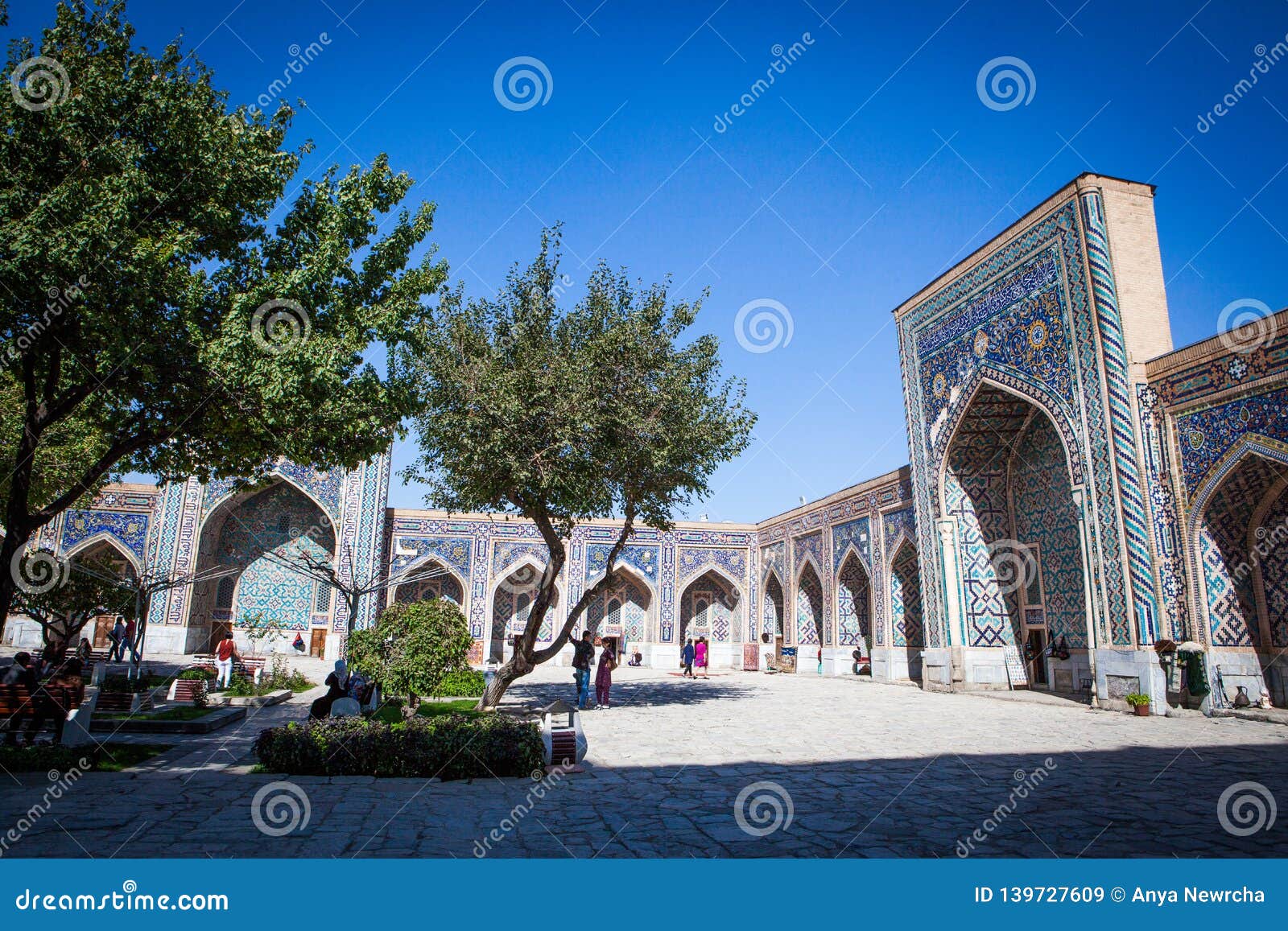 Inner Yard of Ancient Samarkand Editorial Stock Image - Image of ...