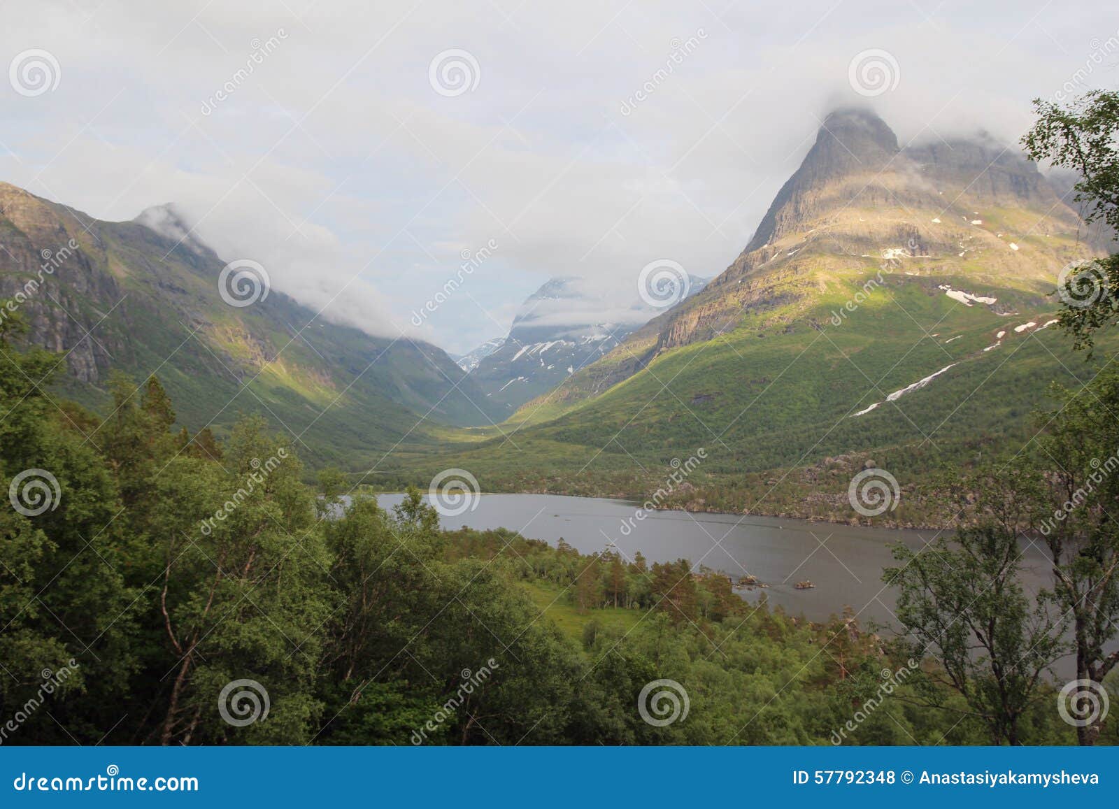 Innerdalen valley, Norway stock photo. Image of lake - 57792348