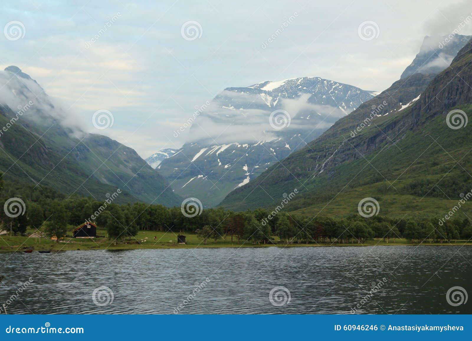 Innerdalen valley, Norway stock photo. Image of waterfalls - 60946246