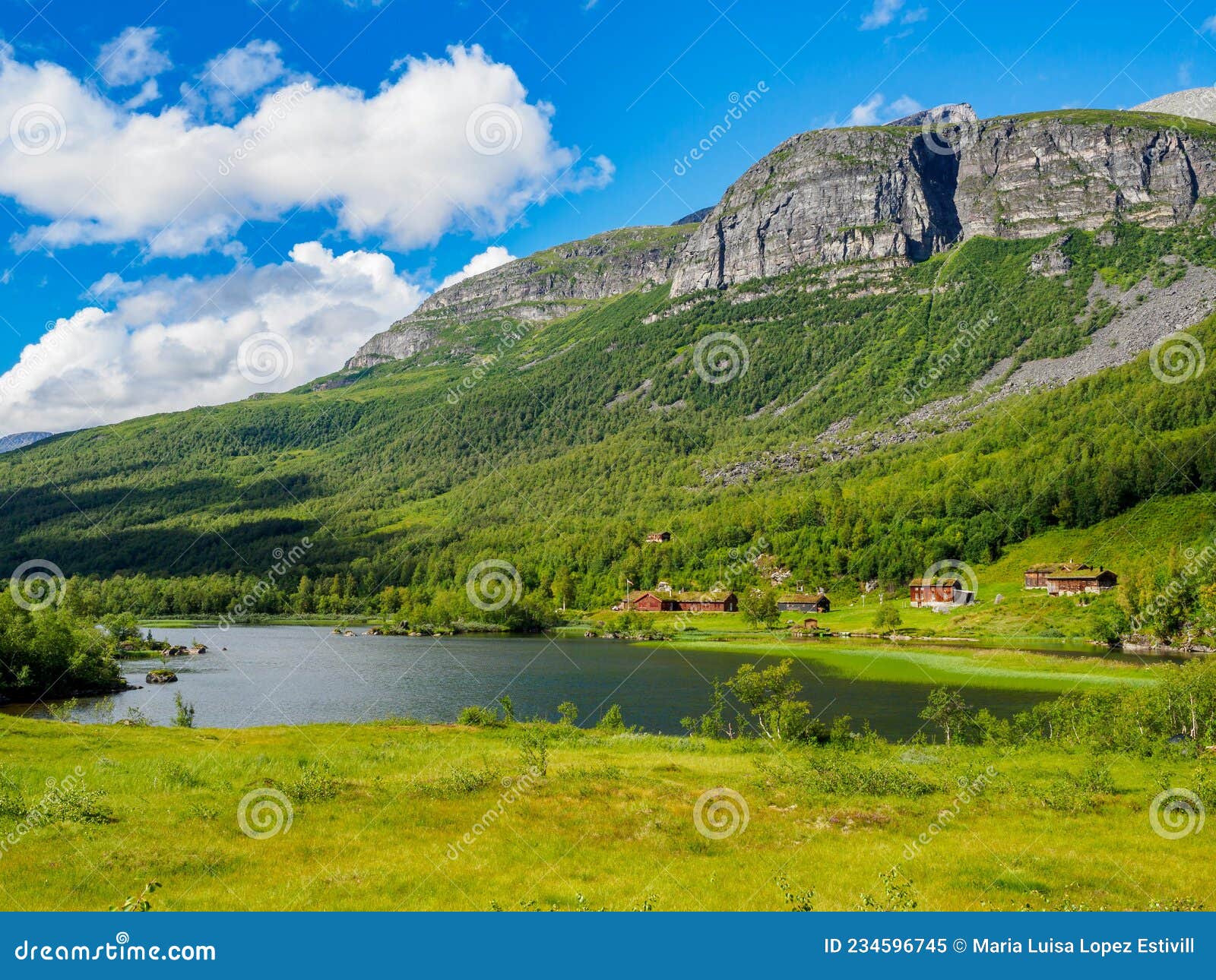 Innerdalsvatna Lake. Innerdalen Mountain Valley of Norway Stock Image ...