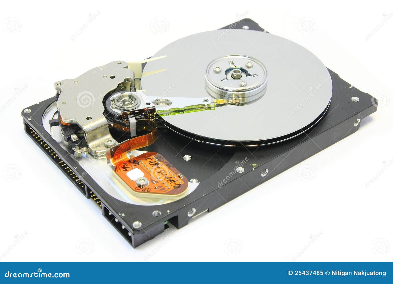 Innere Festplatte stockbild. Bild von magnetisch, backup - 25437485