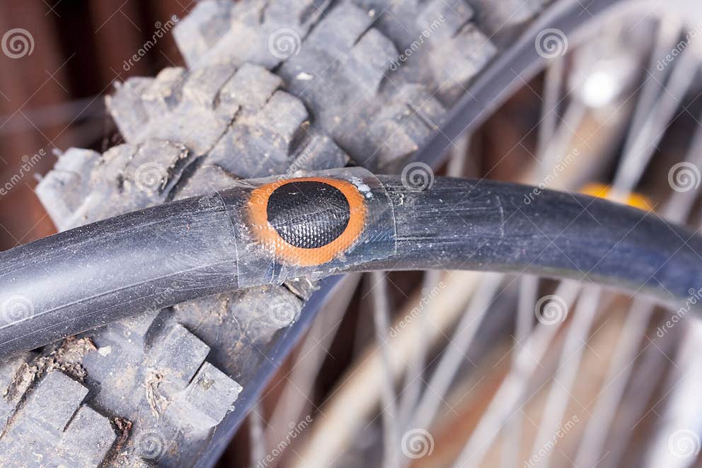Innertube and patch stock photo. Image of bike, vehicles - 55202200