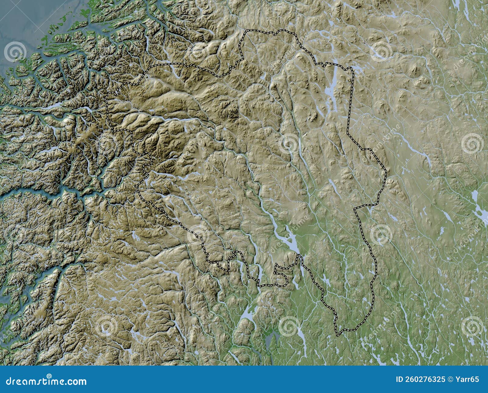 Innlandet, Norway. Wiki. No Legend Stock Illustration - Illustration of ...
