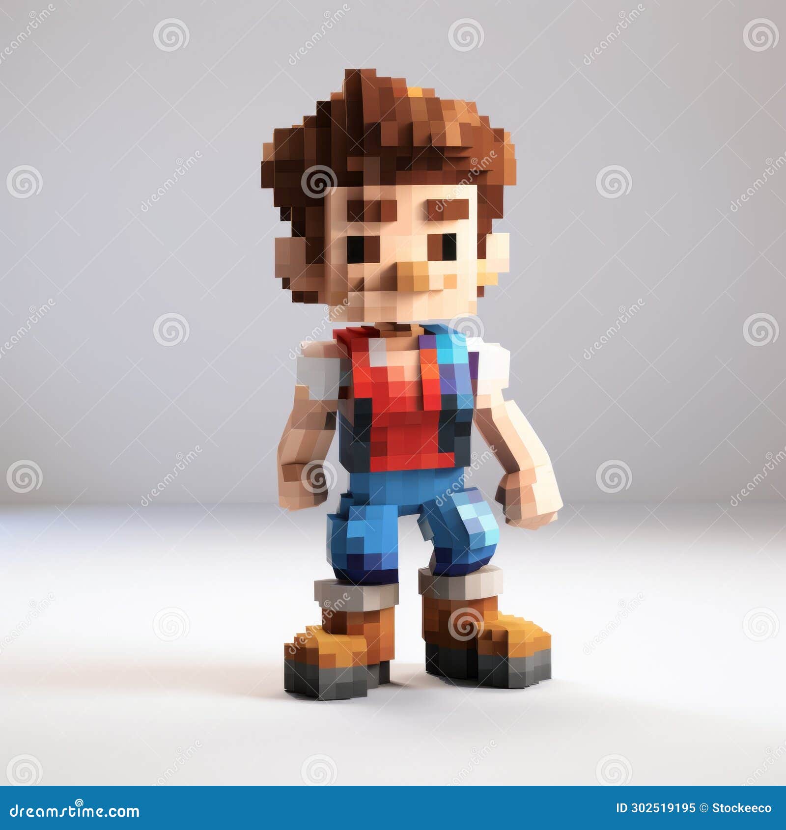 Innocent 8-bit Pixel Cartoon of Jacob As a Kid Stock Illustration ...