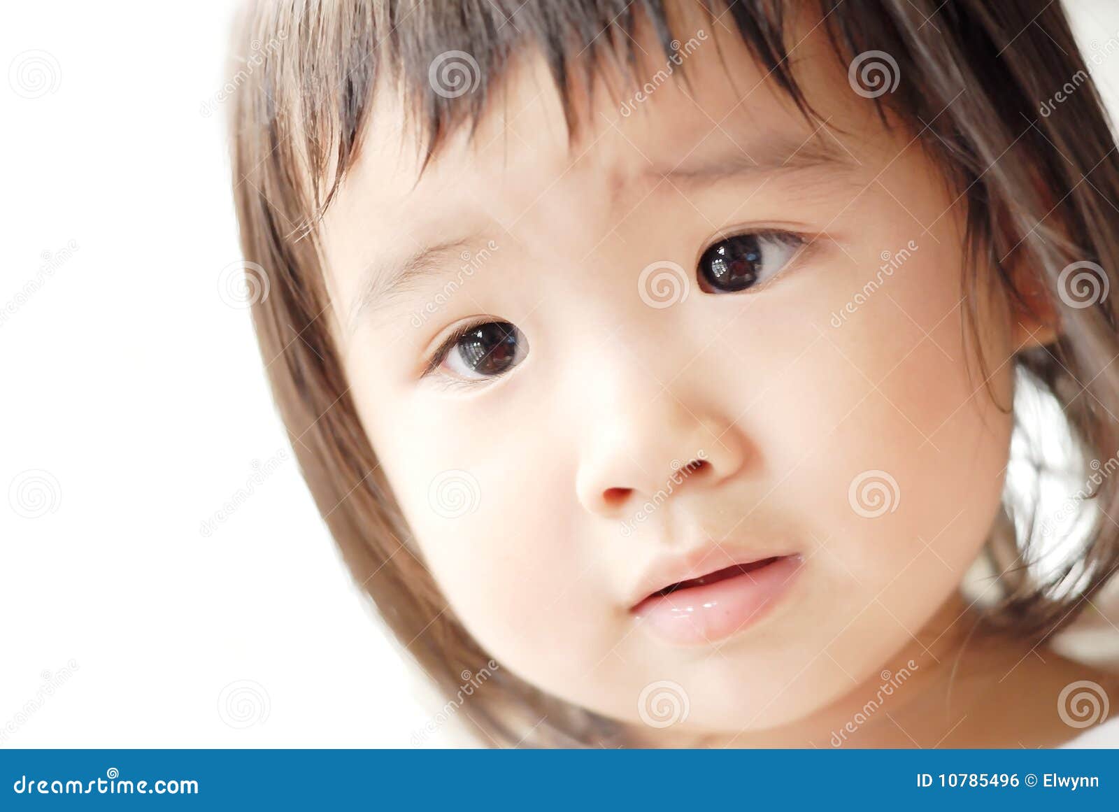 Innocent asian baby face stock photo. Image of closeup - 10785496