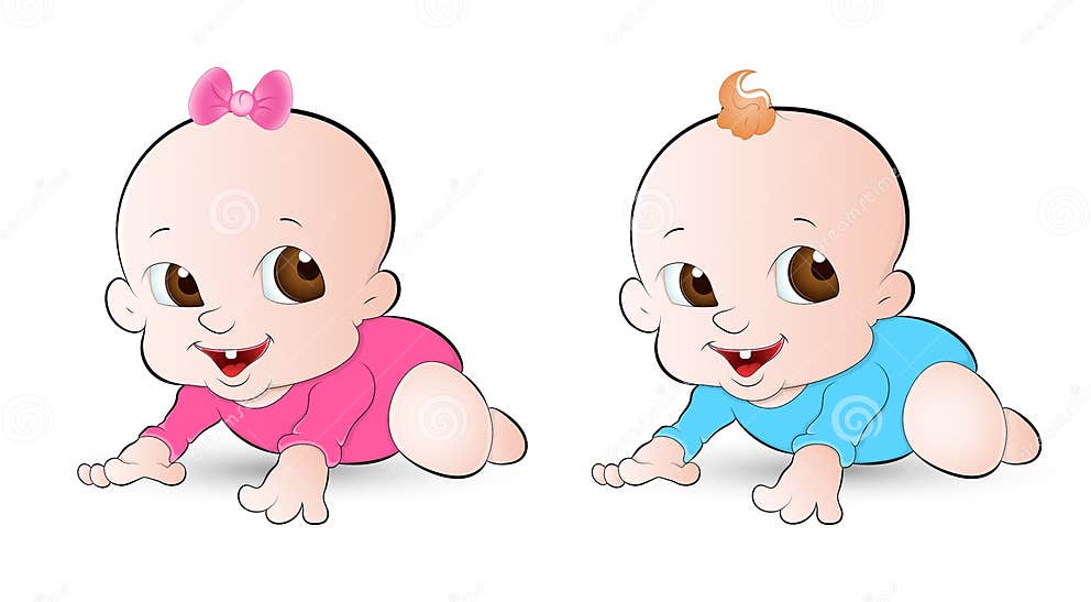 Innocent Babies stock vector. Illustration of born, cute - 24339149