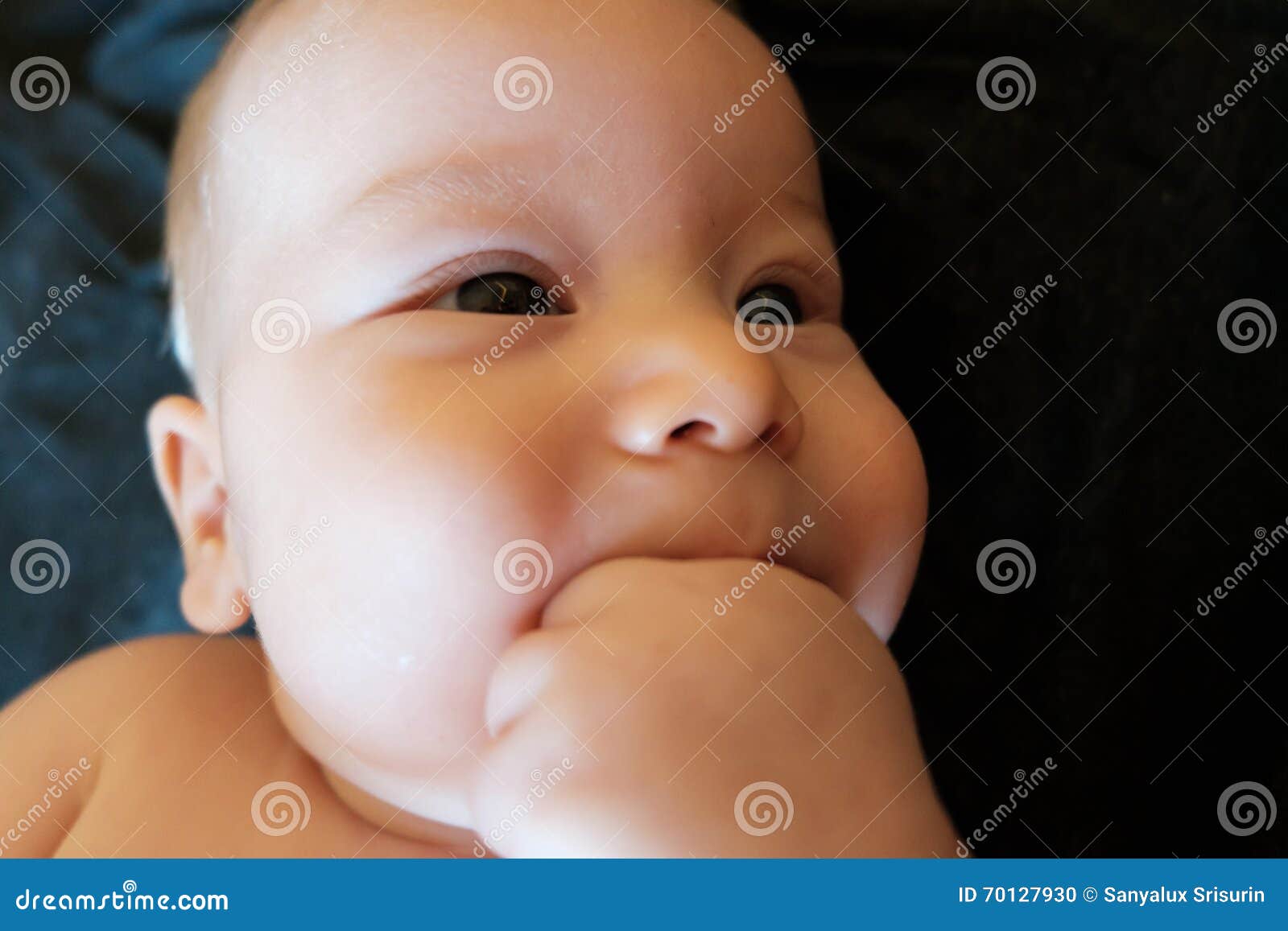 Innocent baby stock photo. Image of eyes, black, childhood - 70127930