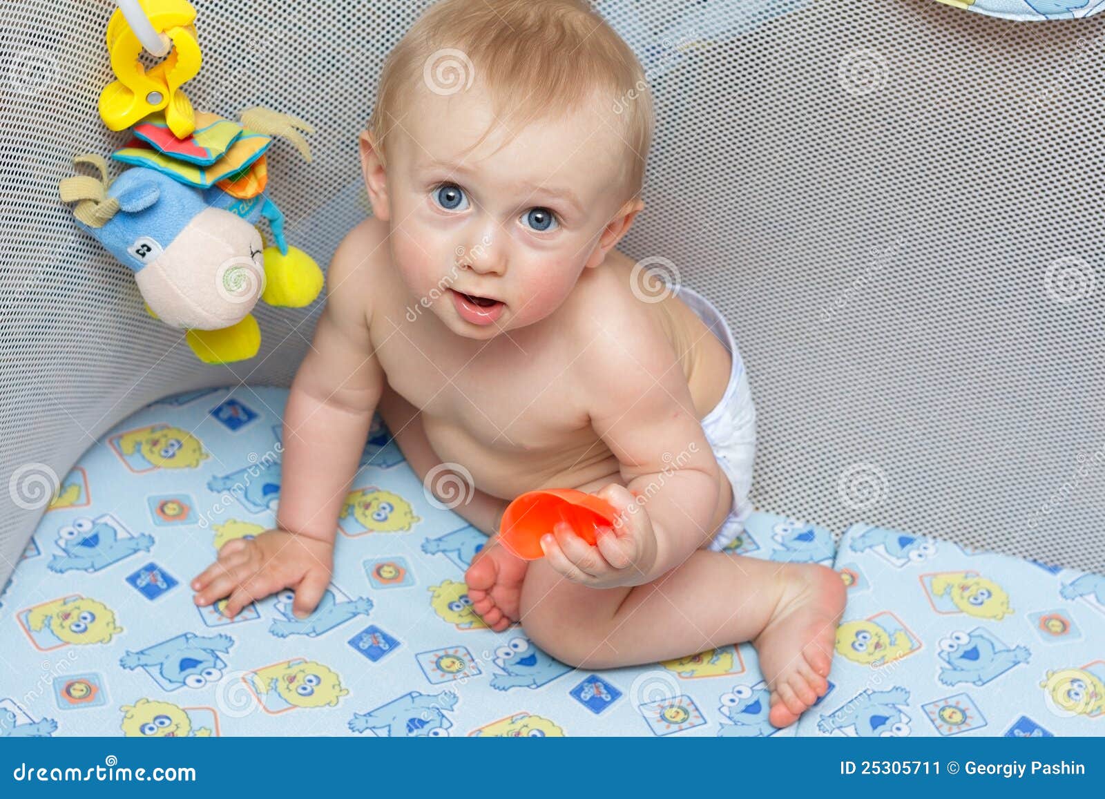 Innocent baby boy plays stock image. Image of lifestyles - 25305711