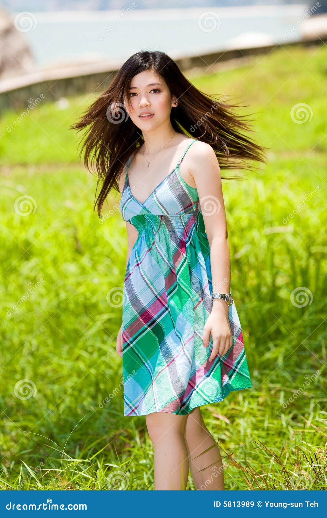Innocent Beautiful Asian Girl Outdoors Stock Image Image Of Japanese