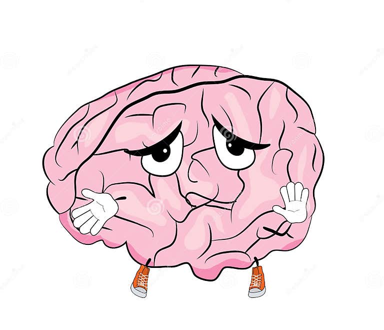 Innocent brain cartoon stock illustration. Illustration of mind - 47922075