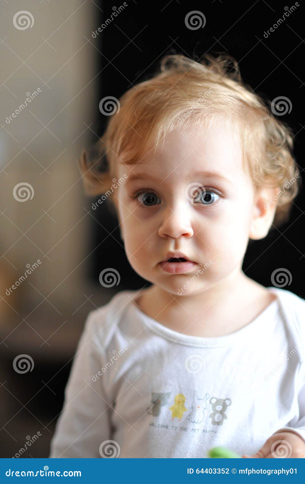 Innocent child stock photo. Image of person, blue, baby - 64403352