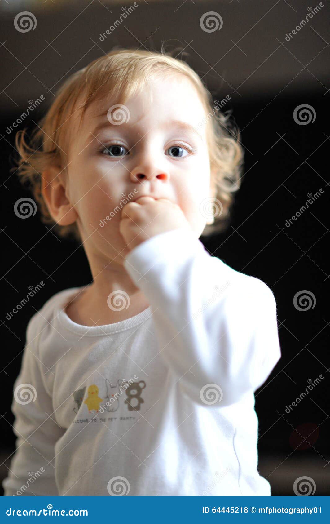 Innocent child stock photo. Image of blue, handsome, looking - 64445218