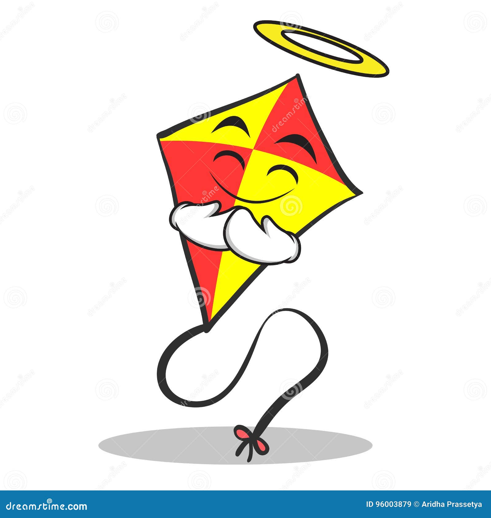 Innocent Face Red Kite Character Cartoon Stock Vector - Illustration of ...