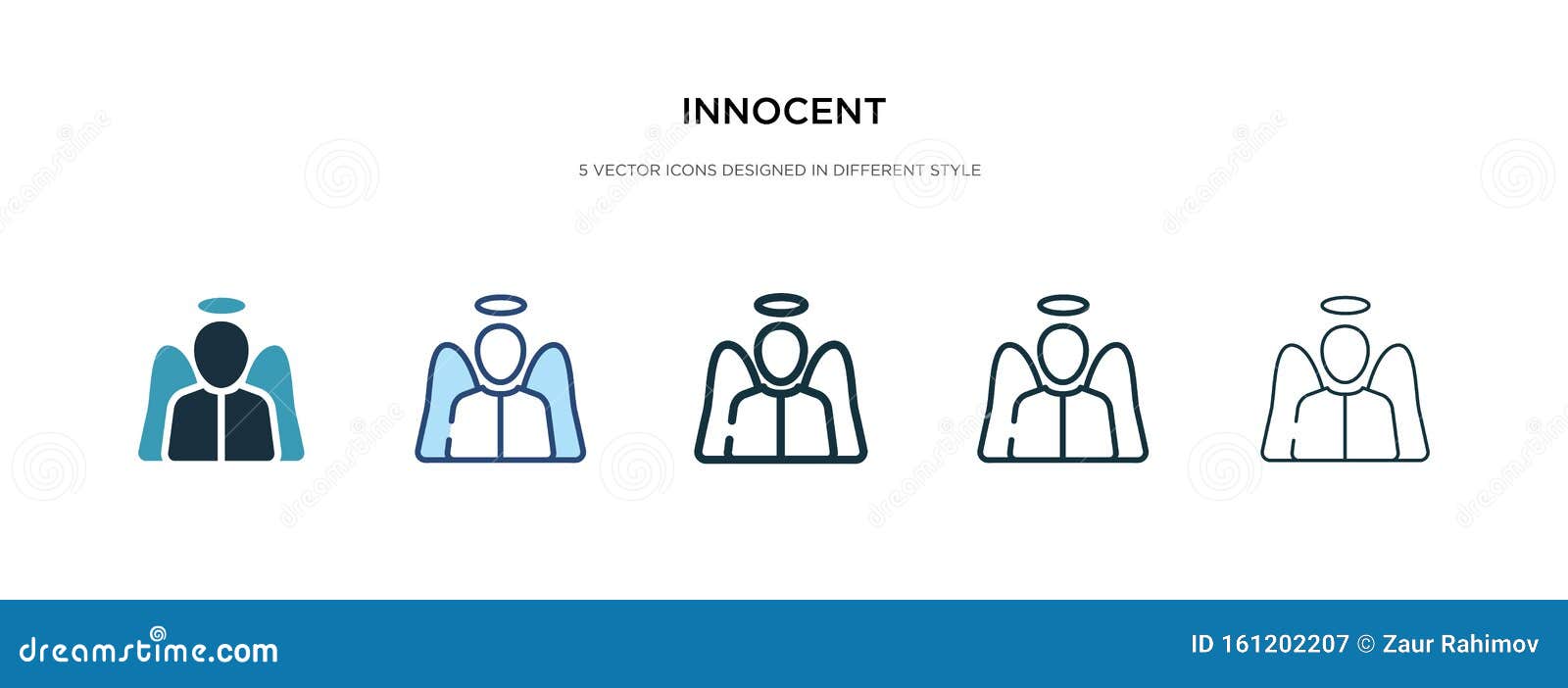Innocent Icon In Different Style Vector Illustration Two Colored And Black Innocent Vector