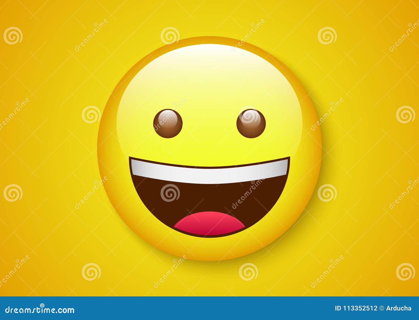 Innocent laugh face stock vector. Illustration of vector - 113352512