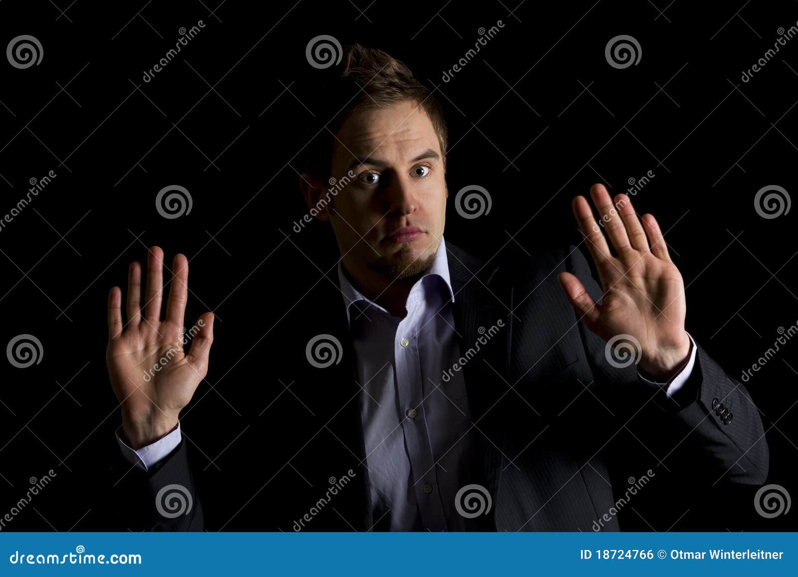 Innocent Looking Young Businessman. Stock Photo - Image of dark, look ...