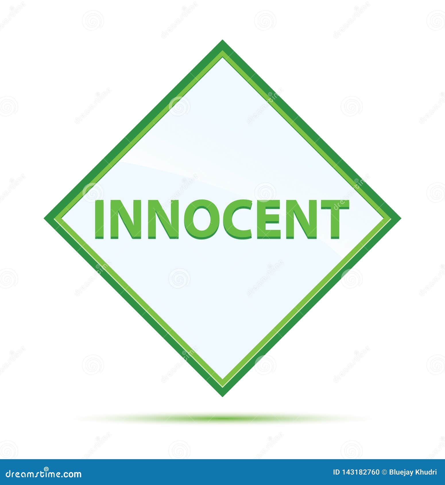 Innocent Modern Abstract Green Diamond Button Stock Illustration ...