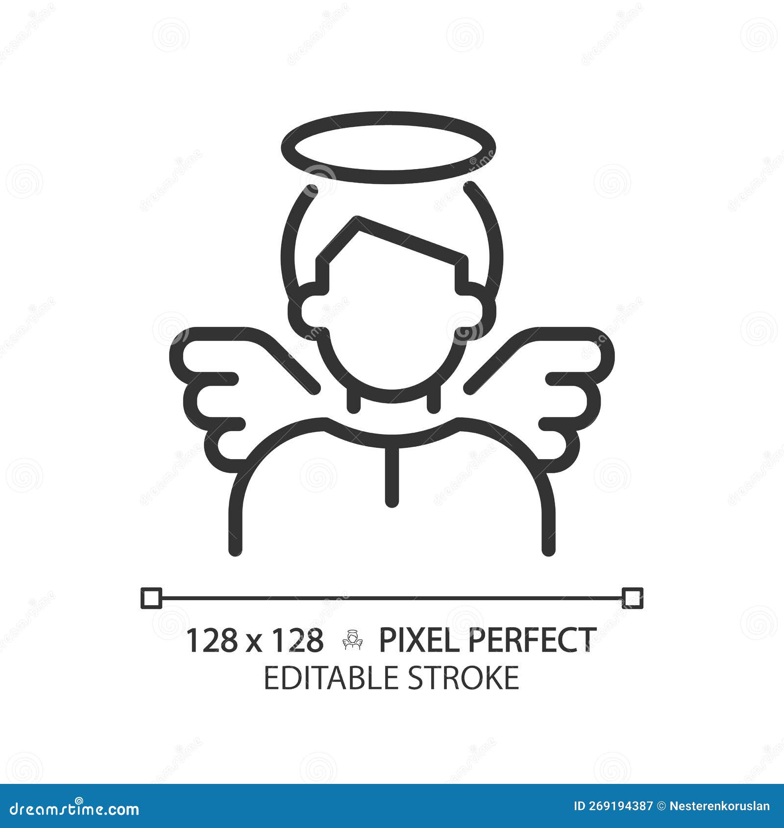 Innocent Pixel Perfect Linear Icon Stock Vector - Illustration of ...