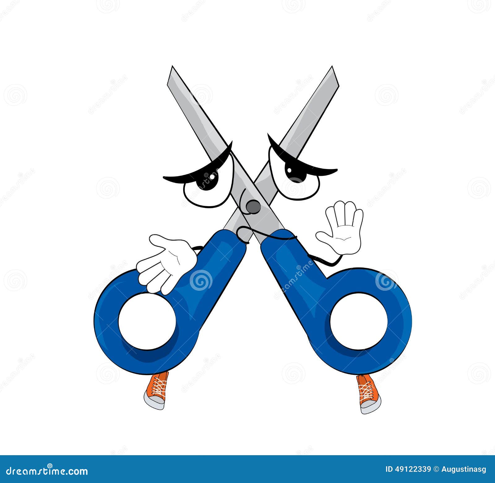 Innocent Scissors Cartoon Royalty-Free Illustration | CartoonDealer.com ...