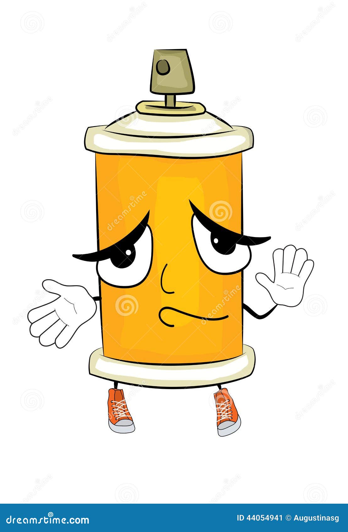 Innocent spray can cartoon stock illustration. Illustration of square ...