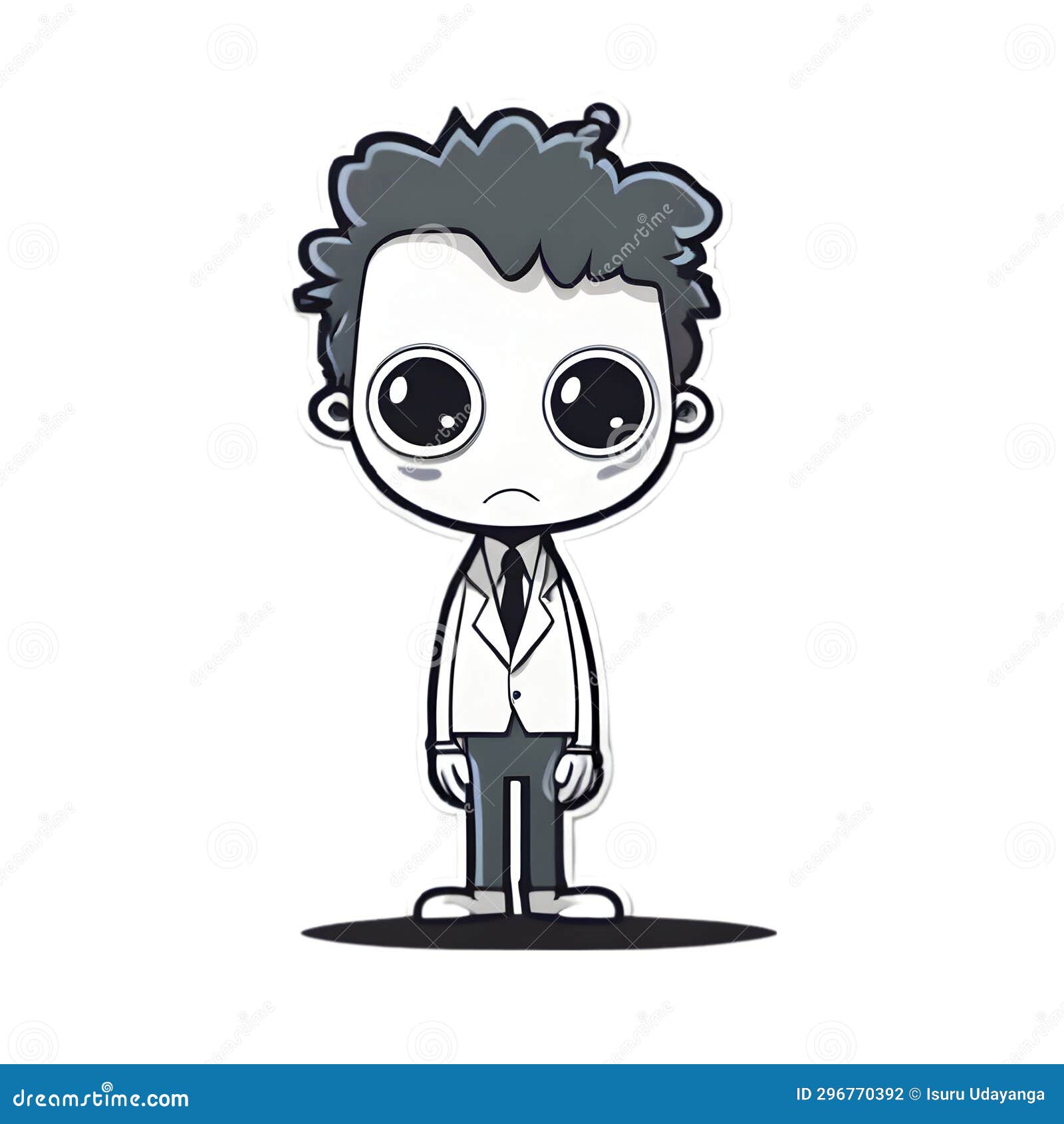 Innocent Student Meme Character Sticker. Transparent Background Version ...