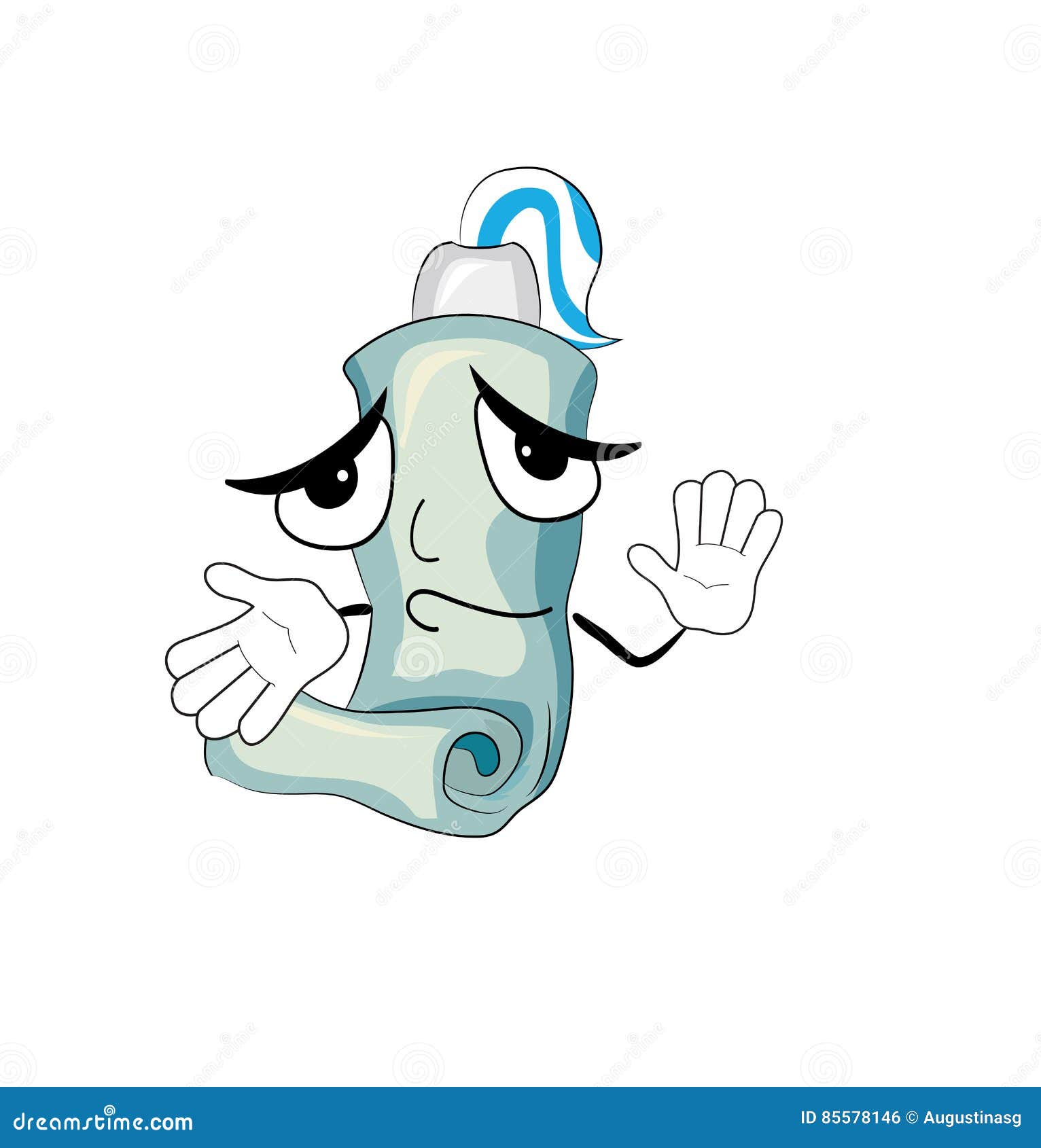 Toothpaste Cartoon Template Isolated On White Background. Teeth ...