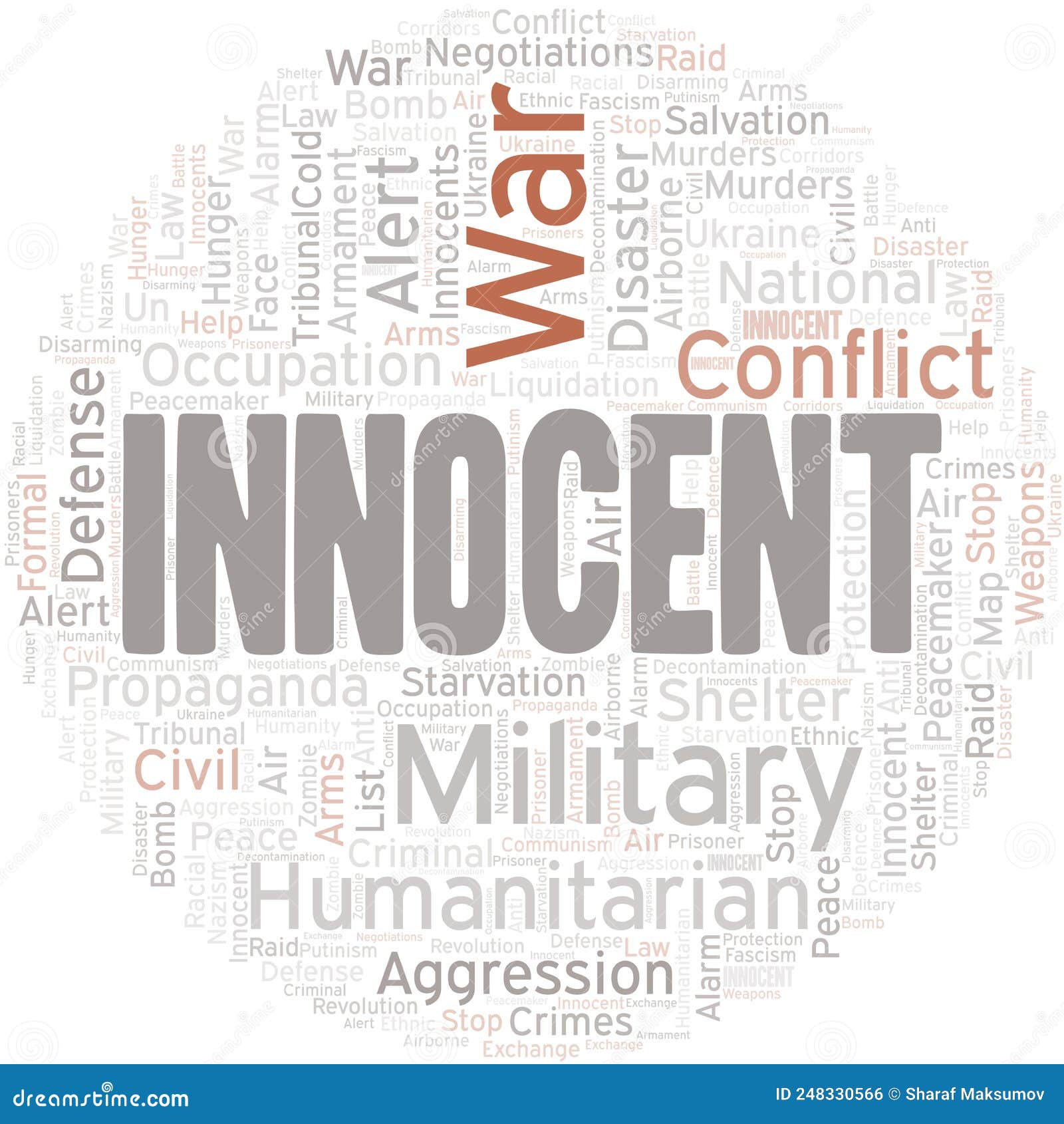 Innocent Word Cloud. Vector Made with the Text only. Stock Vector ...