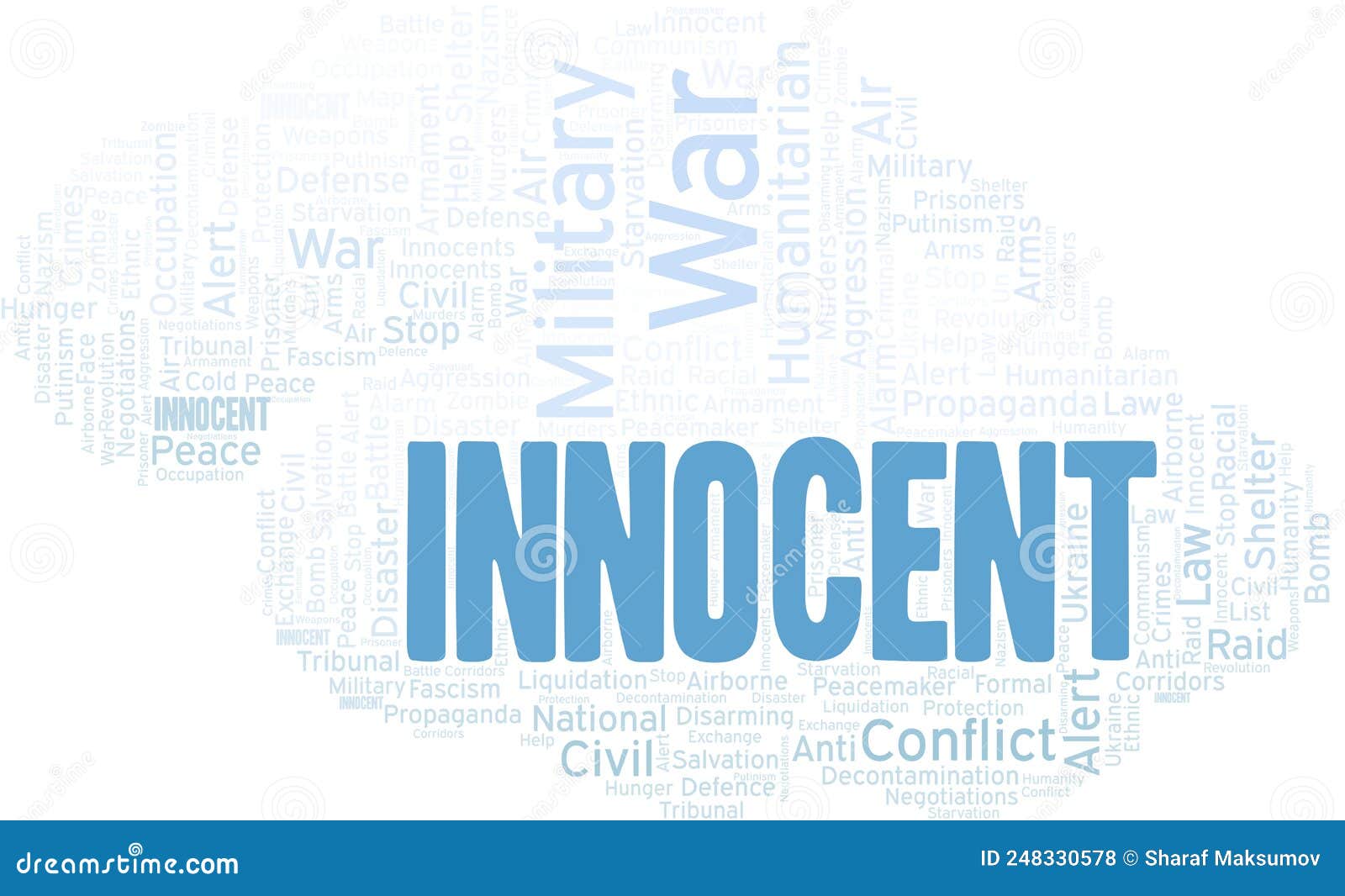 Innocent Word Cloud. Vector Made with the Text only. Stock Vector ...