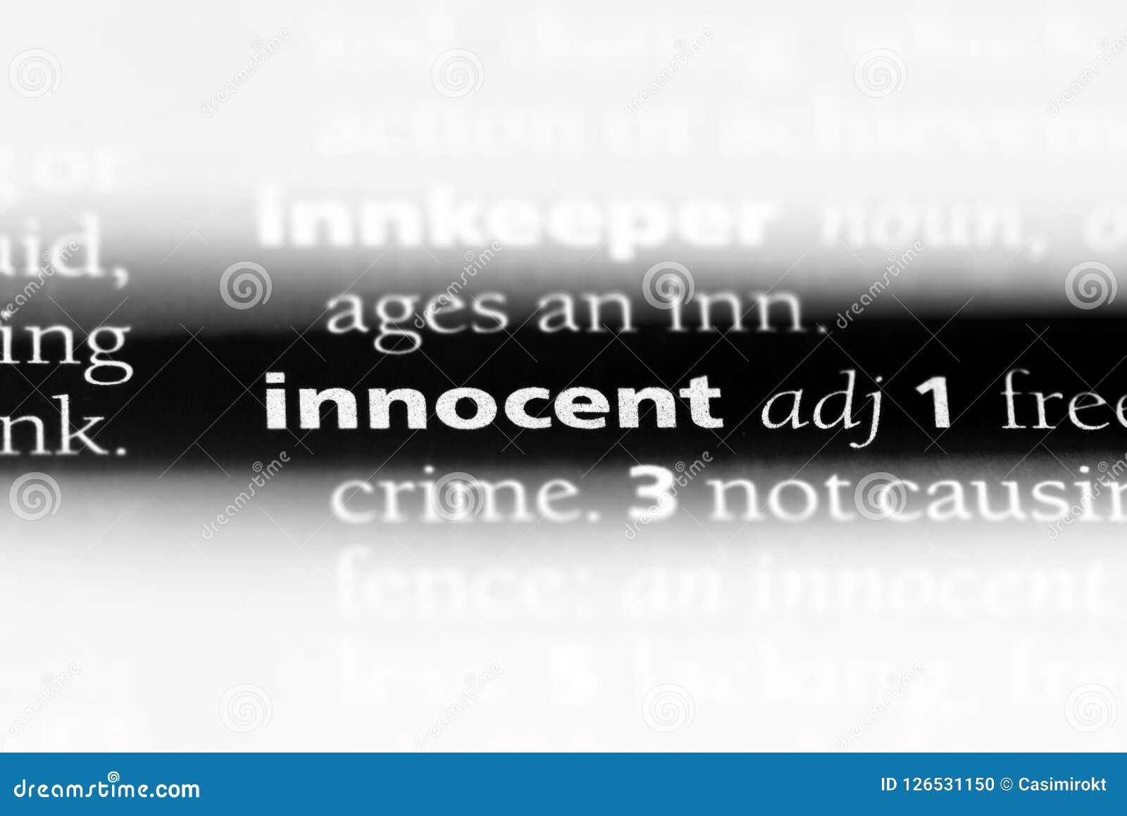 Innocent stock photo. Image of definition, printed, idea - 126531150