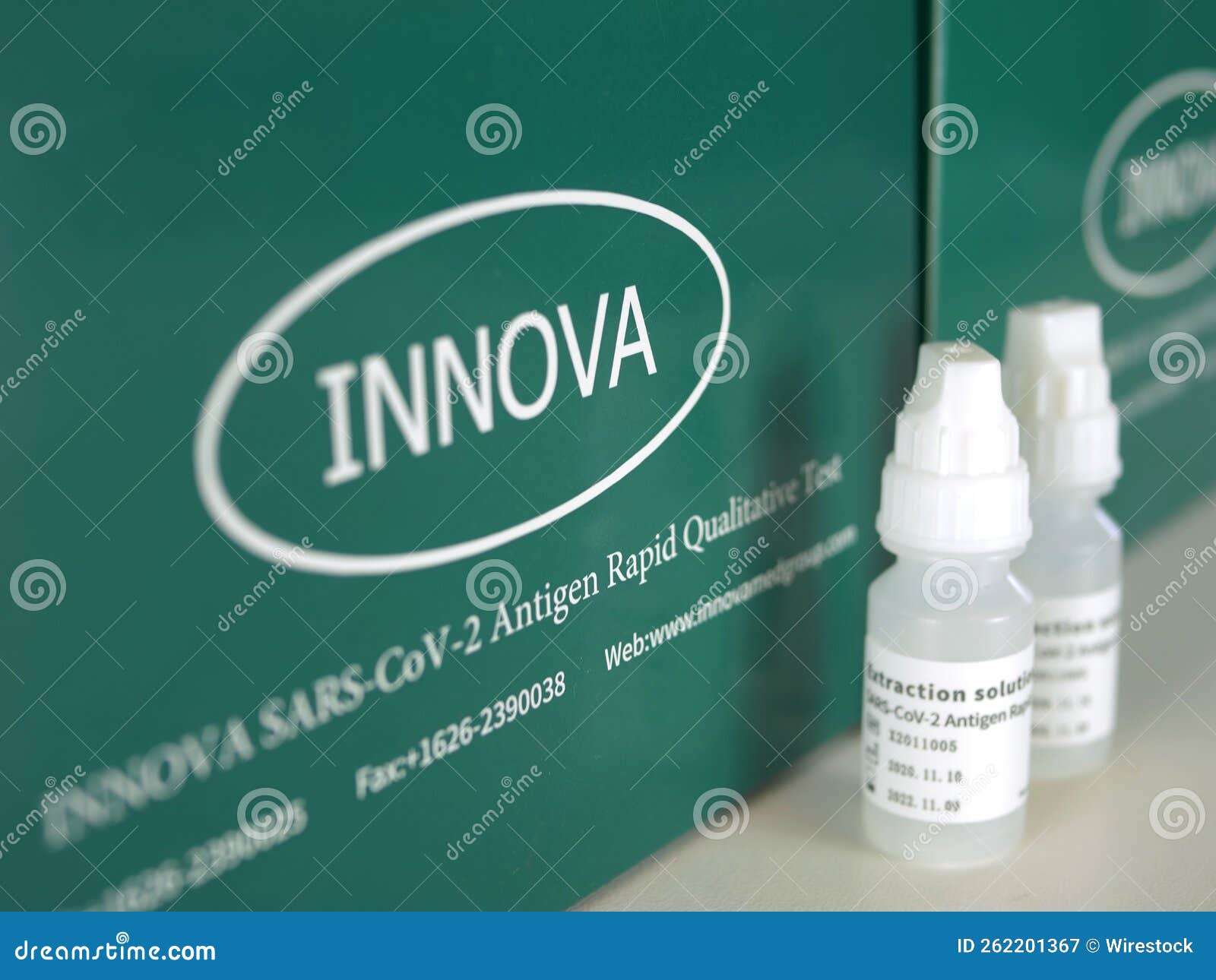 Innova Coronavirus Lateral Flow Test Box with Extraction Fluid Bottles ...