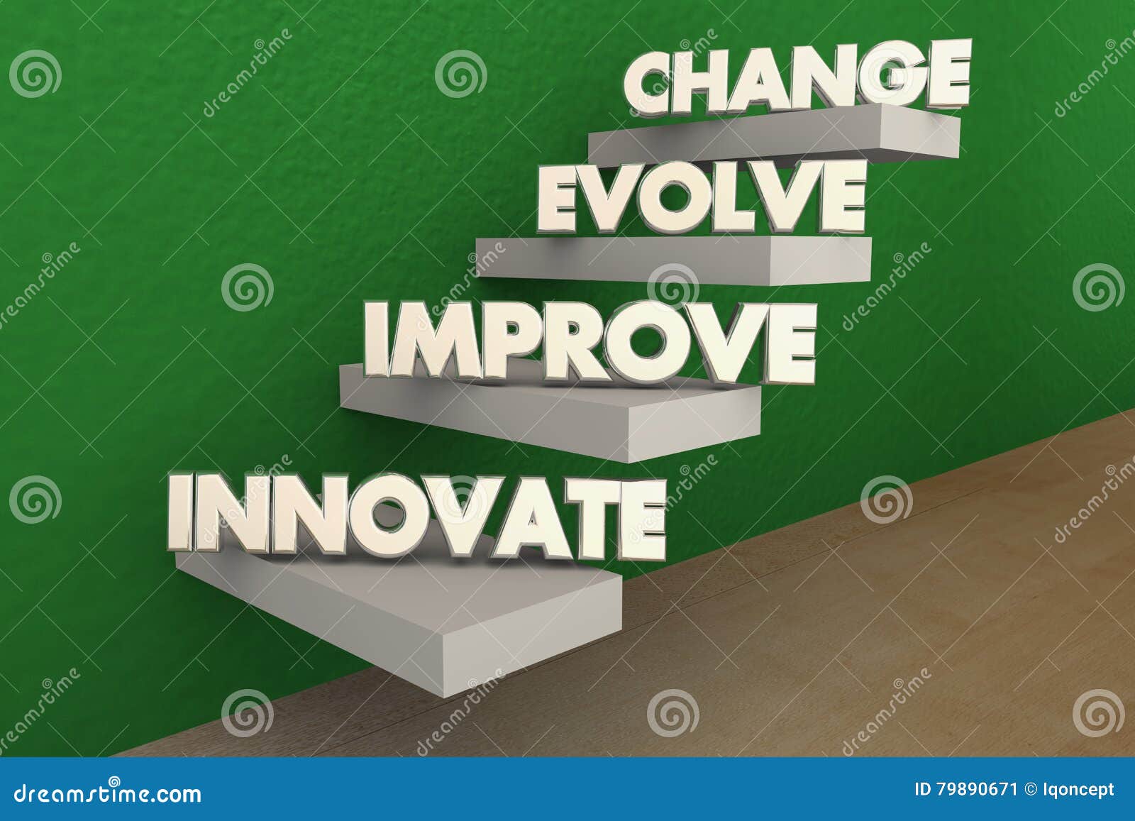 Innovate Improve Evolve Change Steps Stock Illustration - Illustration ...