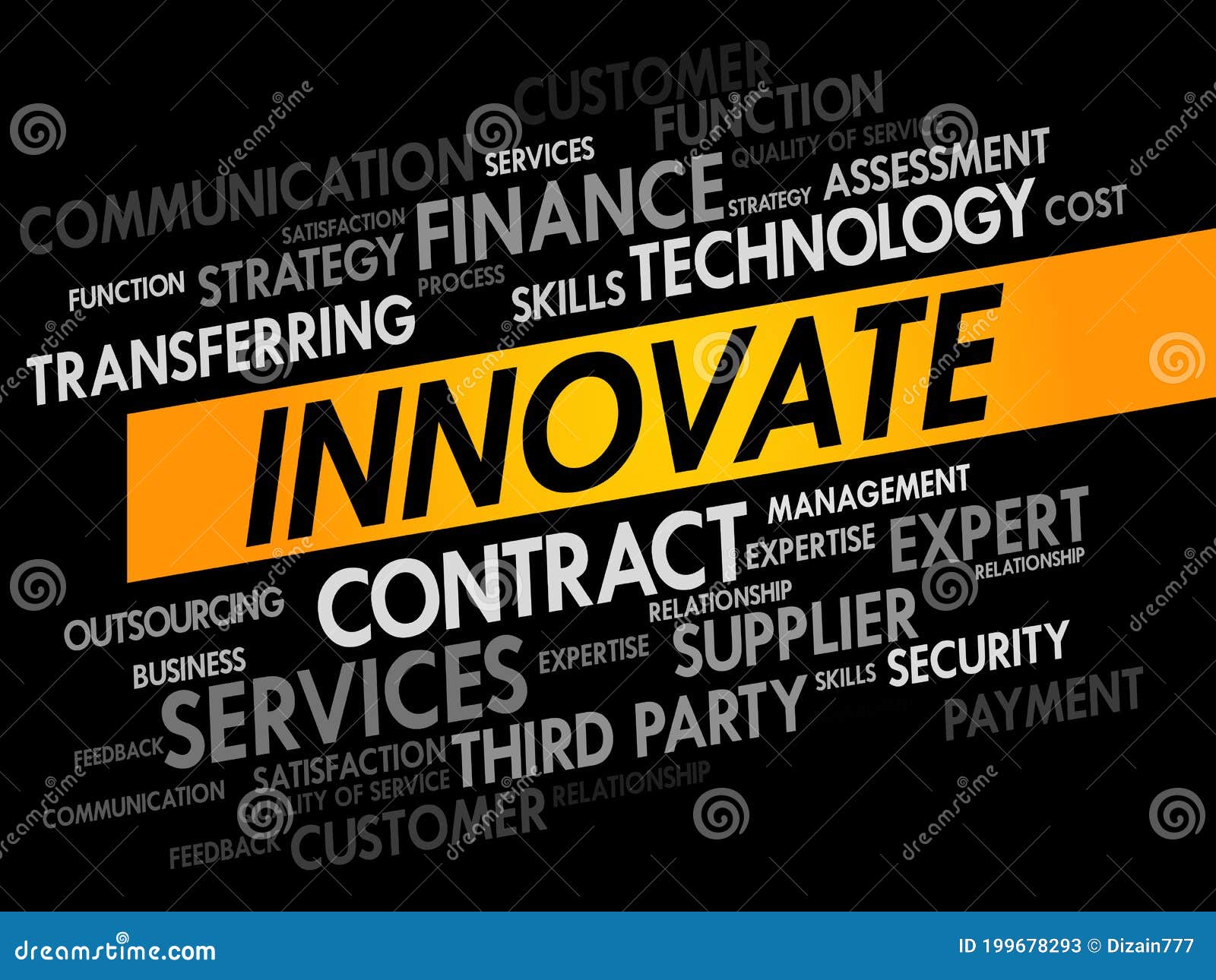 INNOVATE Word Cloud Concept Background Stock Illustration ...