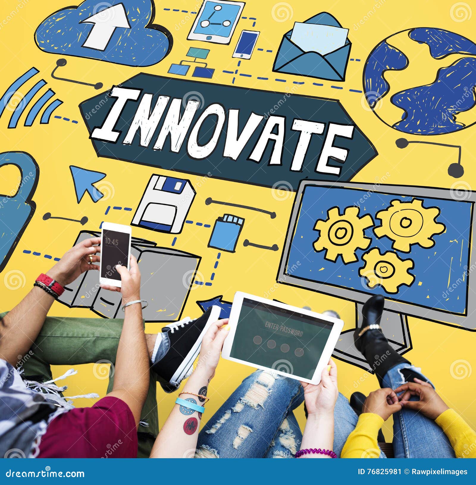 Innovate Innovation Technology Connection Network Concept Stock Image ...