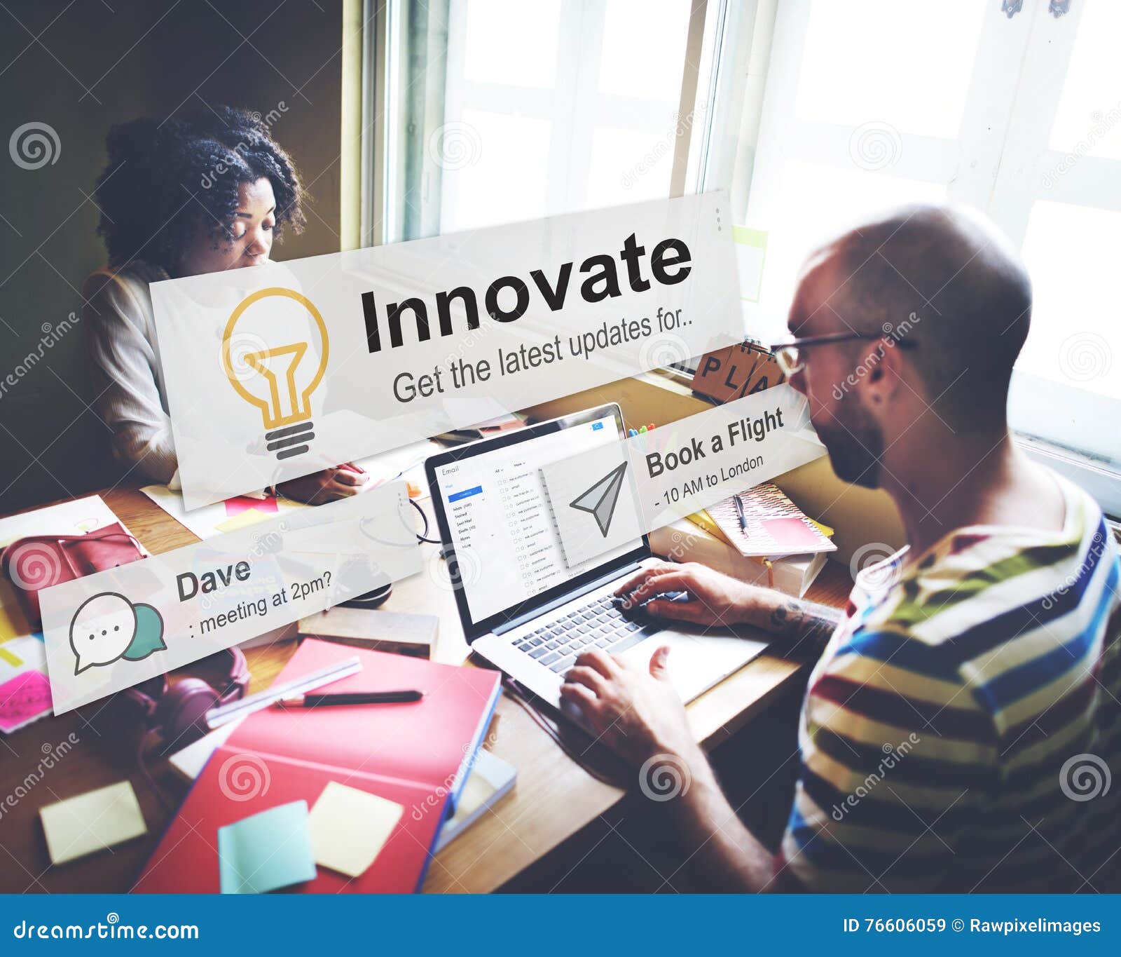 Innovate Innovation Technology Development Aspiration Concept Stock ...