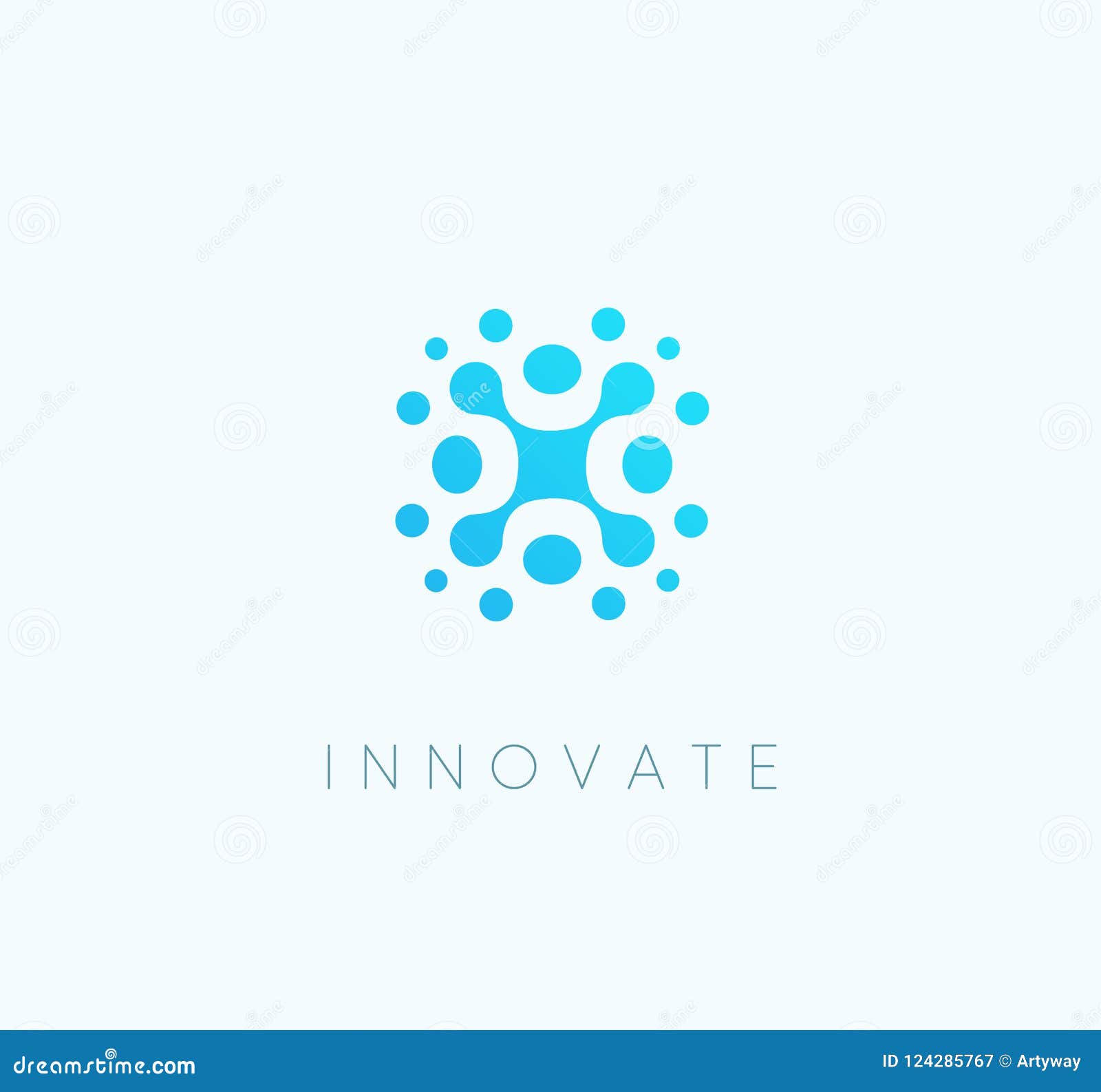 Innovate Technology Blue Iccon, Abstract Technological Vector Logo ...