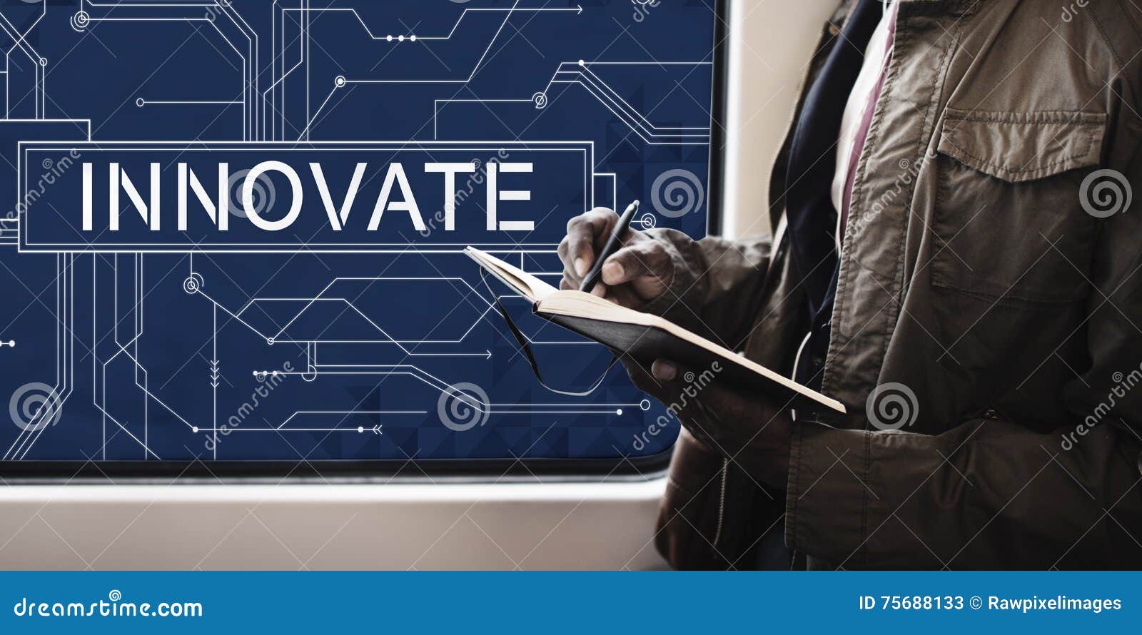 Innovate Technology Circuit Board Futuristic Concept Stock Image ...