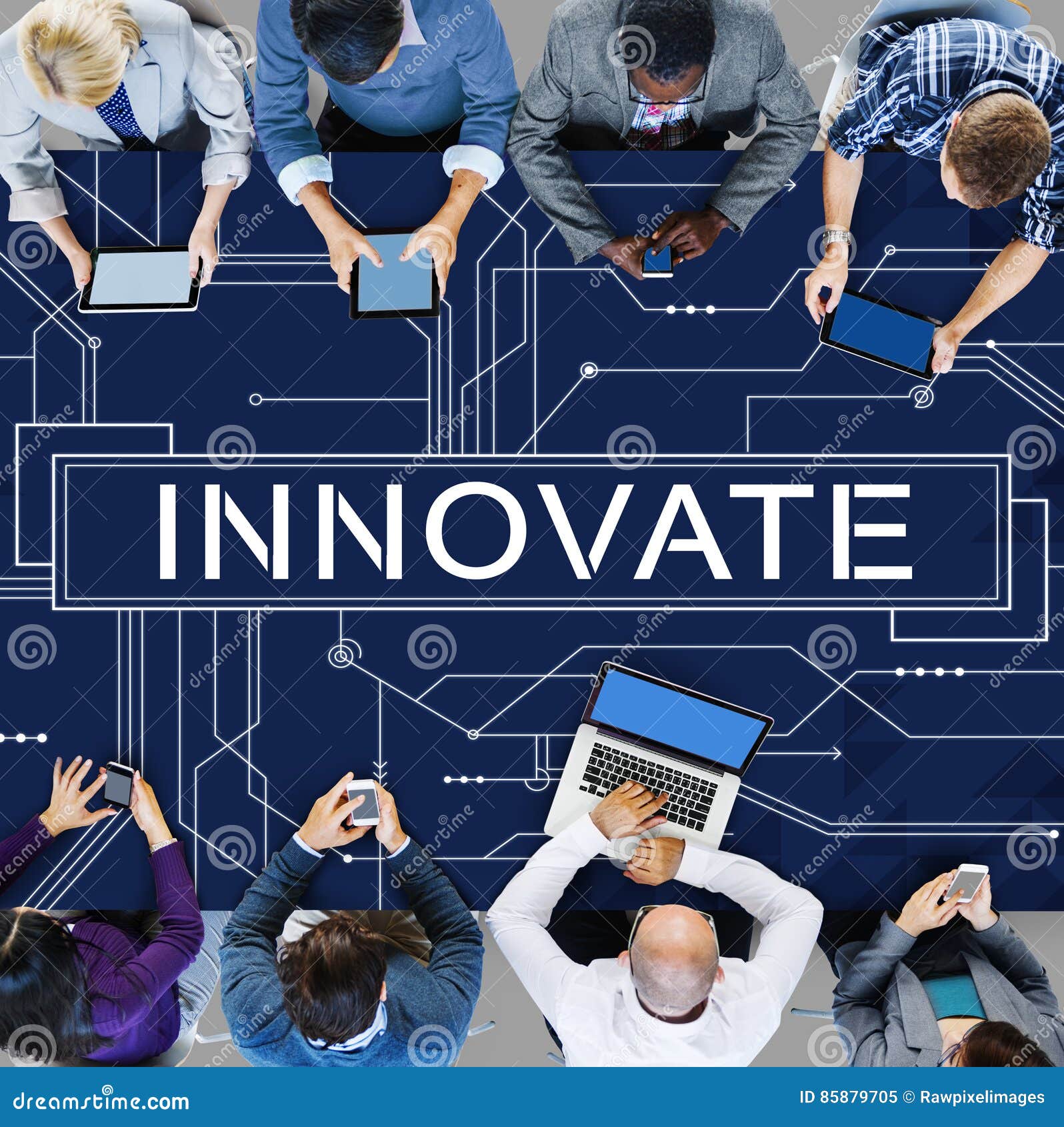 Innovate Technology Circuit Board Futuristic Concept Stock Image ...