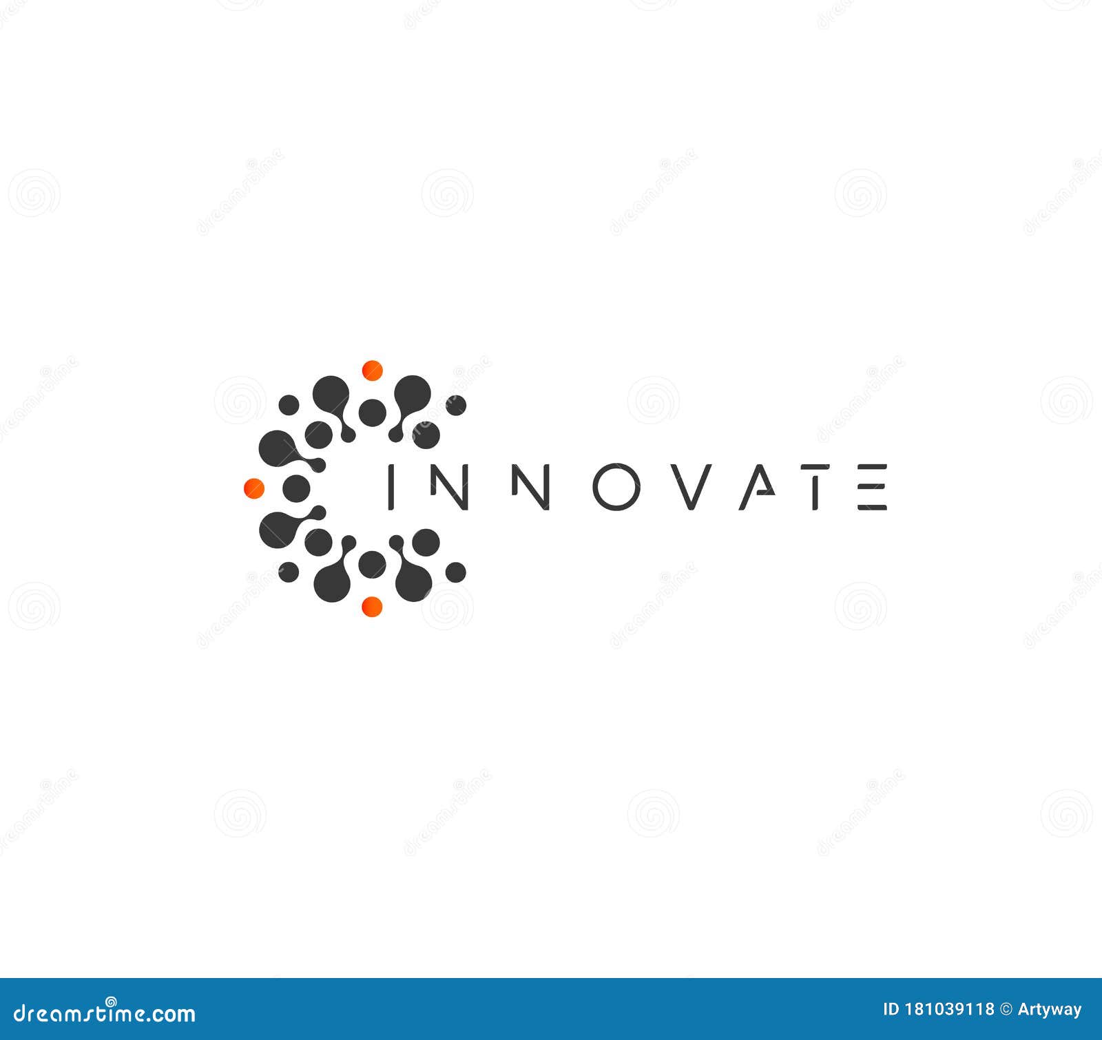Innovate Technology Startup Logo Concept, Round Emblem, Solution Symbol ...