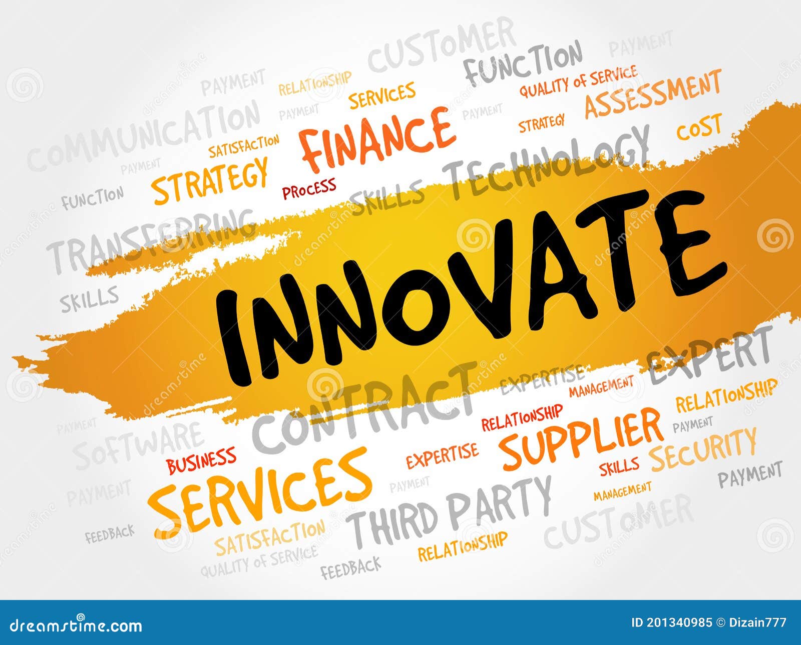 INNOVATE word cloud stock illustration. Illustration of concept - 201340985