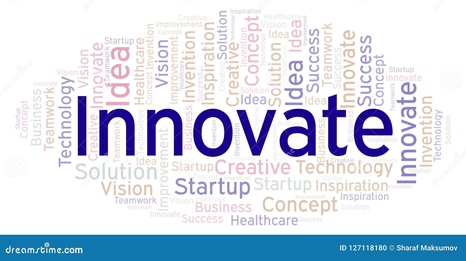 Innovate Word Cloud, Made with Text only. Stock Illustration ...