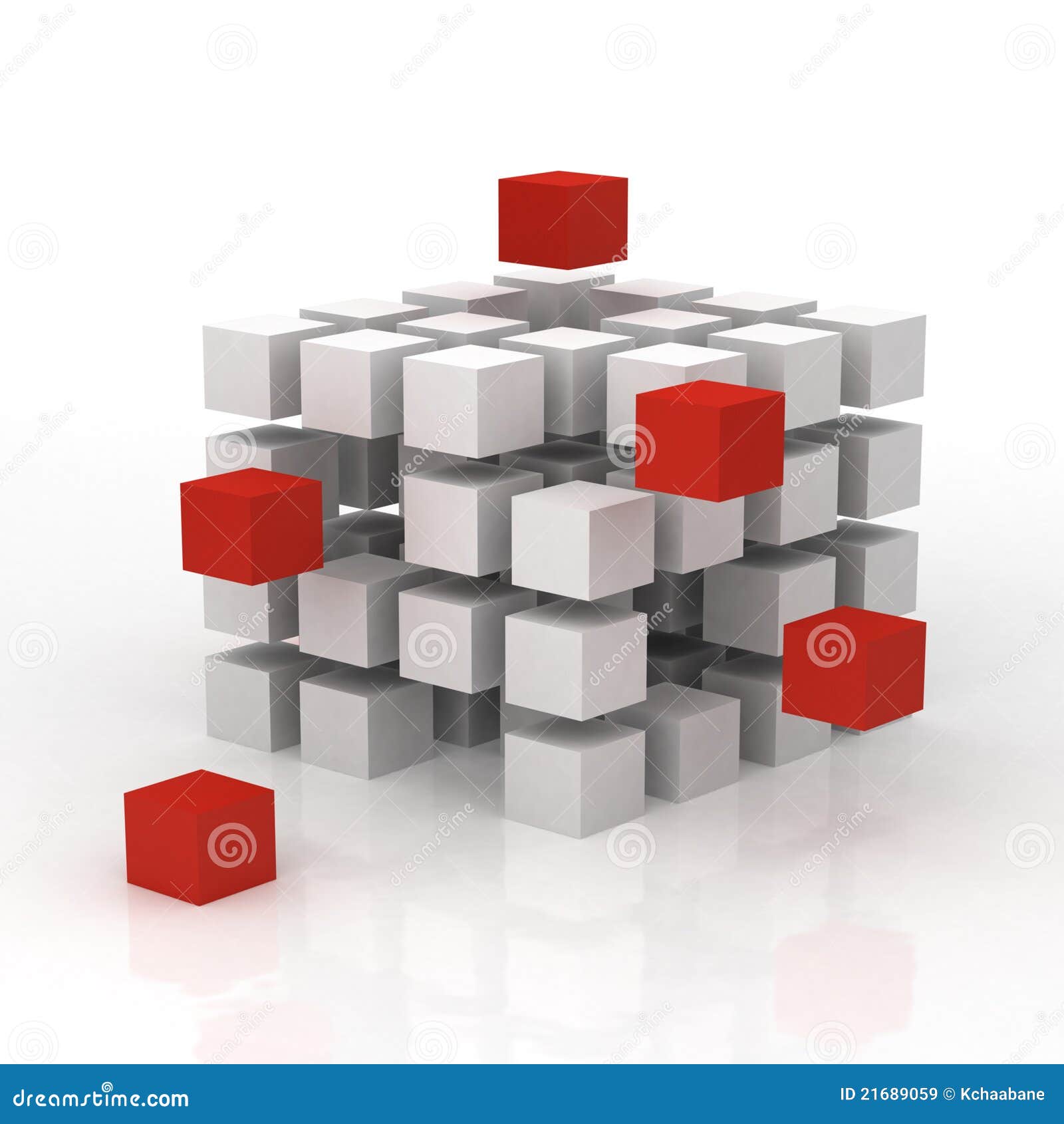 Funnel Of Cubes. Geometry Shapes That Goes Up And Down. Cube Cross ...