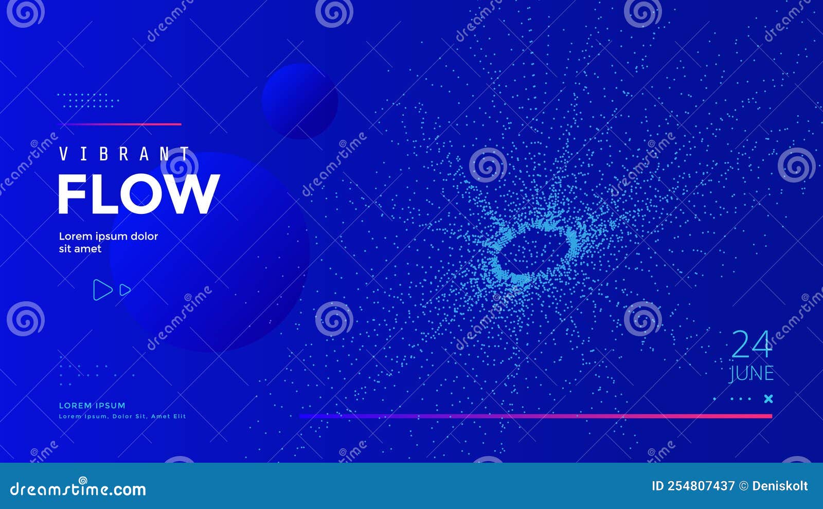 Innovation Abstract Blue Background Dots Explosion Stock Vector ...